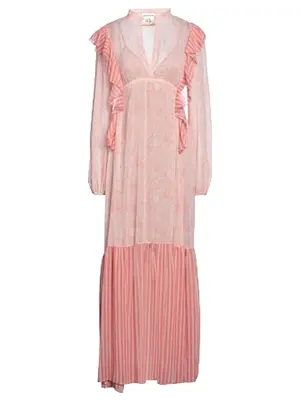 SEMICOUTURE Maxi Flared Dress - Pink