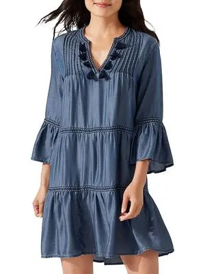 Tommy Bahama Embroidered Cover-up Dress - Chambray