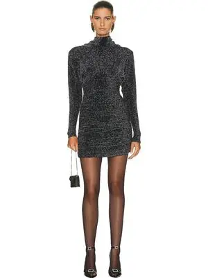 Saint Laurent Mini Dress - Noir & Argent