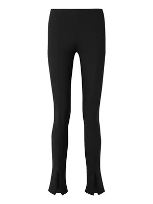 THE FRANKIE SHOP Reya Ribbed Stretch-jersey Flared Leggings