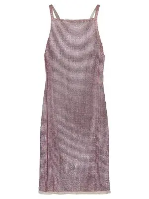 Prada Sequin-embroidered Mesh Mini Dress - Pink