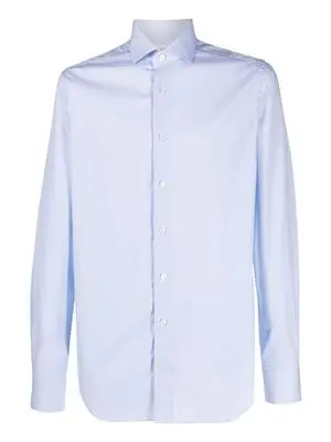 XACUS Pinstripe Cotton Shirt - Blue