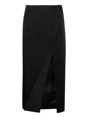 V:PM ATELIER Side-slit Midi Skirt - Black