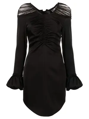 V:PM ATELIER Tilly Semi-sheer Minidress - Black