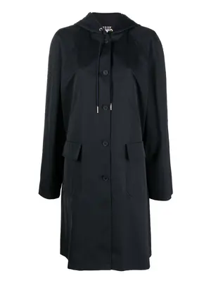 Thom Browne Single-breasted Mid-length Parka - Blue