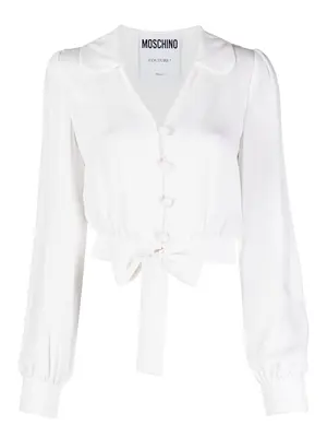 MOSCHINO Moschino Cropped Silk Blouse