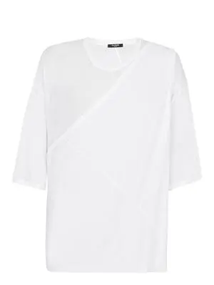 BALMAIN Gathered-panel Detail T-shirt