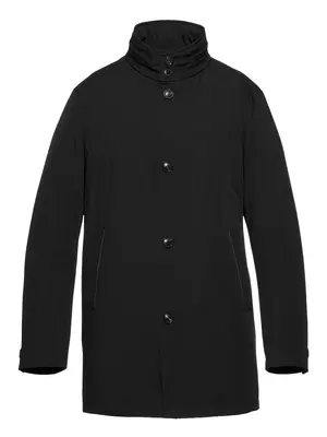 NORWEGIAN WOOL Padded Single-breasted Coat - Black