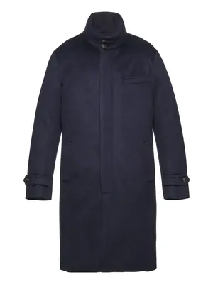 NORWEGIAN WOOL Single-breasted Cashmere Coat - Blue