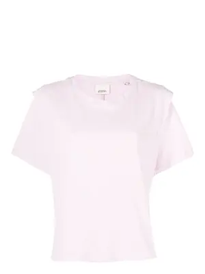 Isabel Marant ISABEL MARANT Zelitos Pleat-Detail T-Shirt Pink