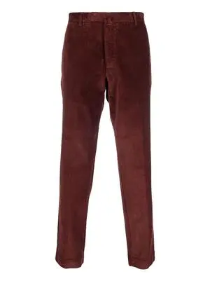 DELL'OGLIO Corduroy Straight-leg Trousers - Red