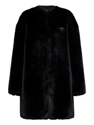 Prada Aspen Faux-fur Coat - Black