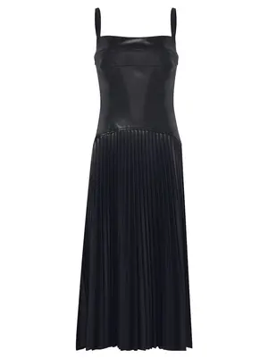 Proenza Schouler White Label Pleated Midi Dress - Black