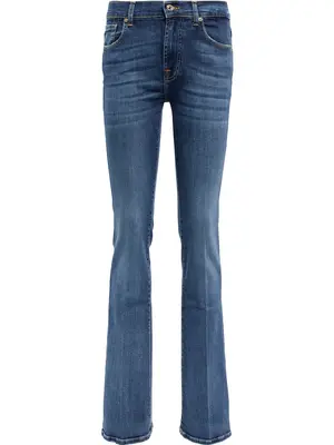 7 For All Mankind Mid-rise Bootcut Jeans - Blue