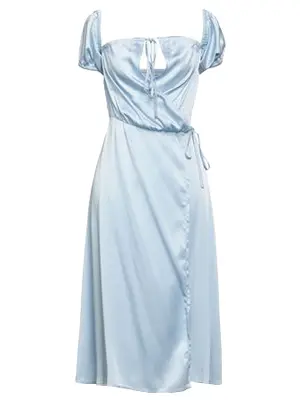 SEMICOUTURE Midi Wrap Dress Blue