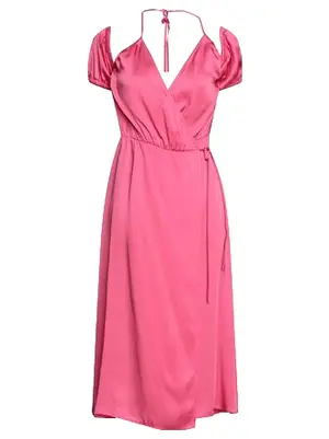 SEMICOUTURE Midi Wrap Dress Pink
