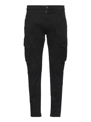 DANIELE ALESSANDRINI GREY DANIELE ALESSANDRINI Cotton-Blend Cargo Pants Black