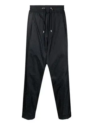 Balmain Monogram Nylon Tapered Pants - Noir Black