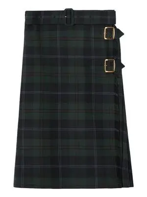 Burberry A-line Skirt - Dark Viridian Green