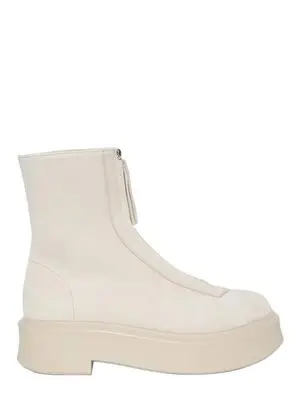 THE ROW The Row Zipped Boot I Beige