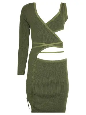 ESTER MANAS Short Asymmetric Wrap Knit - Forrest