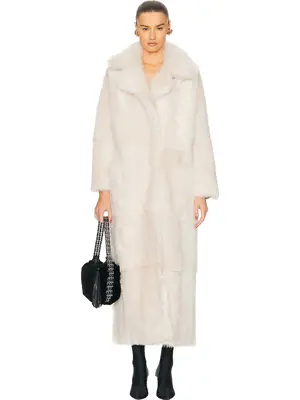 Nour Hammour Nour Hammour Evita Long Coat In Black Cloud