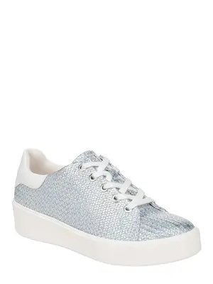Naturalizer Naturalizer Morrison 2.0 Platform Sneakers Metallic Blue Woven Leather