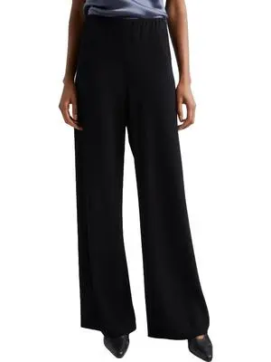 Vince Bias Cut High-waisted Trousers - Black