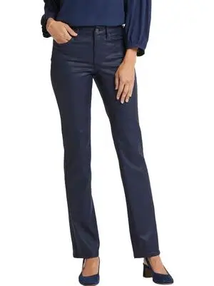 NYDJ Marilyn Coated Straight Leg Jeans - Starless Sky Coated