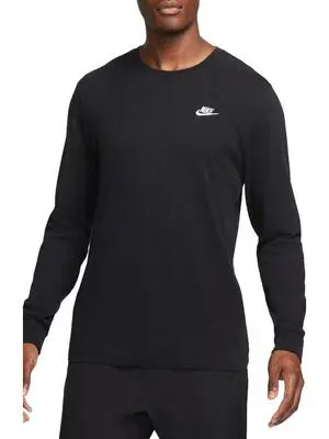Nike Club Long-sleeve T-shirt - Black/white