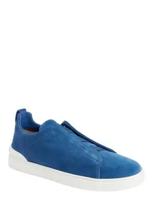 Zegna ZEGNA Triple Stitch Slip-On Sneakers Bluciano