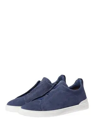 Zegna Triple Stitch Slip-on Sneakers - Quartz Blue