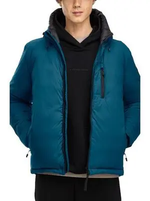 Canada Goose Lodge Packable Down Hooded Jacket - Guard Blue - Bleu Garde