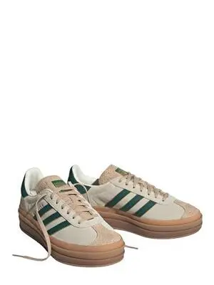 Adidas Adidas Gazelle Bold Platform Sneakers Cream/ Green/ Magic Beige