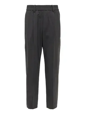 Brunello Cucinelli High-rise Tapered Pants - Grey