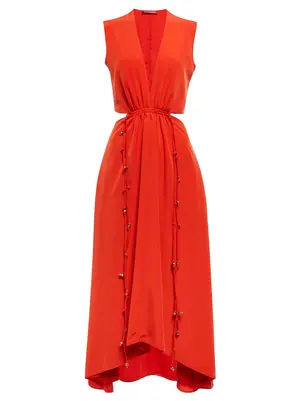Altuzarra V-neck Midi Dress - Orange