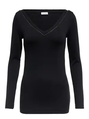 Brunello Cucinelli Cotton-blend Top - Black