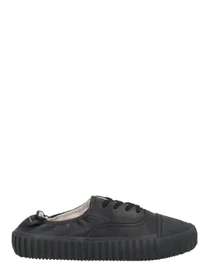 MAISON MARGIELA Soft Leather Low-Top Sneakers Black