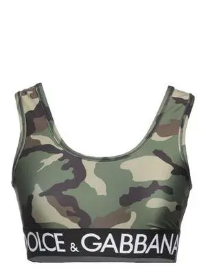 Dolce & Gabbana Camouflage Print Sleeveless Top - Green