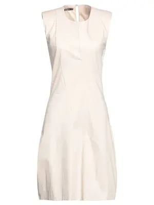 SISTE'S Midi Flared Dress Ivory