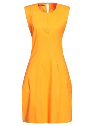 SISTE'S Midi Flared Dress - Orange