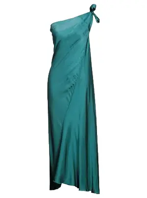 ANGELA MELE MILANO Maxi One-Shoulder Dress Green