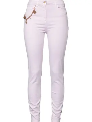 Elisabetta Franchi Cotton-Blend Tapered Jeans Lilac