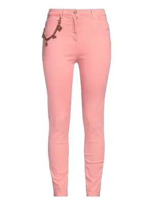 Elisabetta Franchi Cotton-Blend Tapered Jeans Pink