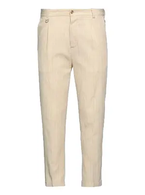 PAOLO PECORA Striped Tapered Trousers - Beige