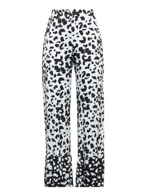 AINEA AINEA Animal Print Straight Leg Pants White