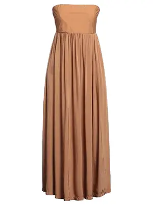 ALESSIA SANTI Midi Dress Camel Viscose Blend Camel