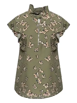 Moschino LOVE MOSCHINO Ruched Top Military Green