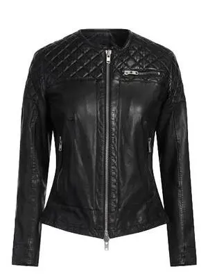 SWORD 6644 SWORD 6.6.44 Lambskin Biker Jacket Black