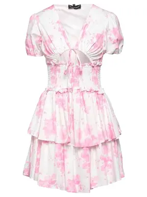 VANESSA SCOTT Mini Circle Dress Pink